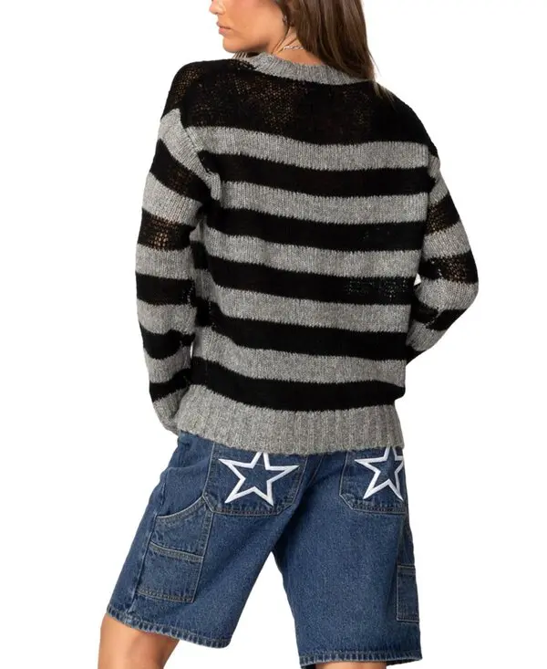 EDIKTED Light Knit Striped Sweater - Mix
