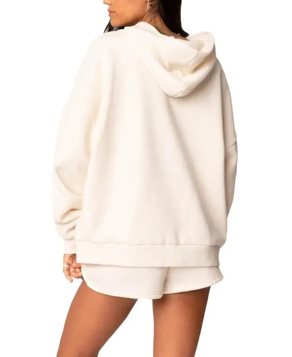 EDIKTED Mon Cheri Hoodie - Cream