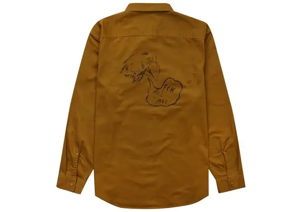 Supreme Raymond Pettibon Work Shirt - Washed Brown