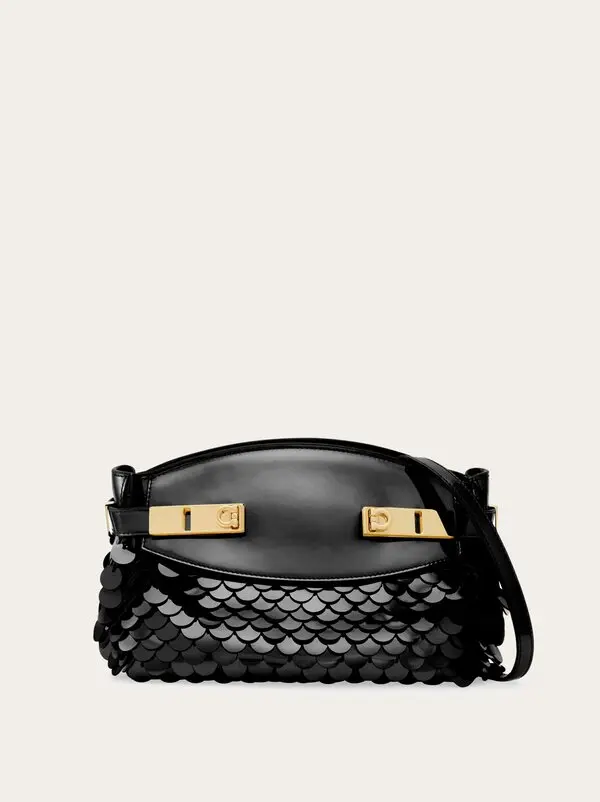 FERRAGAMO Hug Crossbody Bag - Black