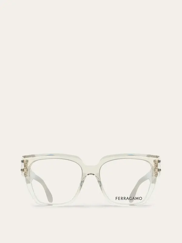 FERRAGAMO Rectangle Optical Glasses - Colorless