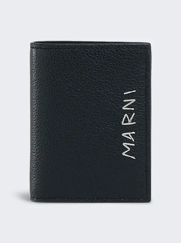 Marni Bifold Wallet Dark Petrol - Black