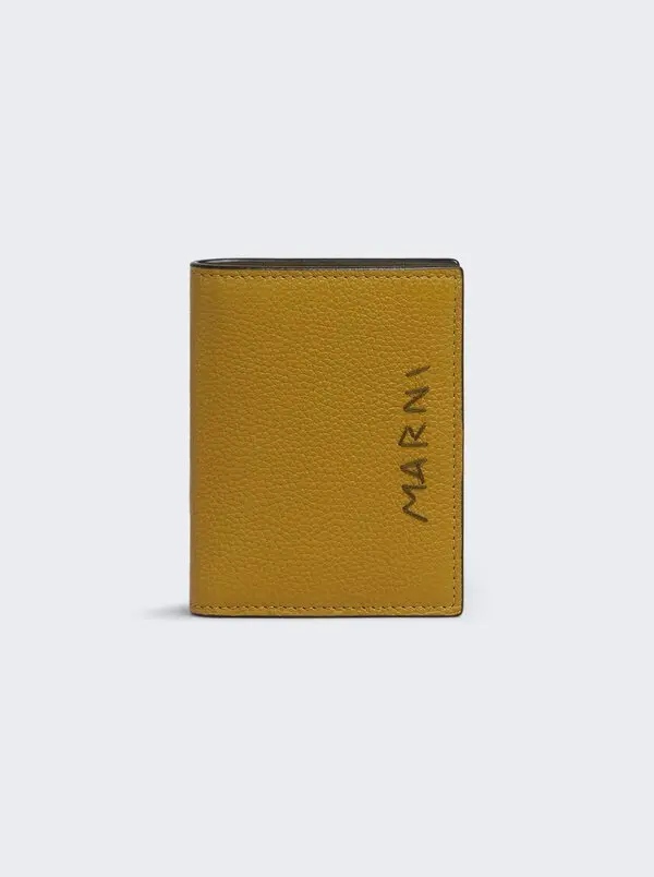 Marni Bifold Wallet Dark Petrol - Yellow