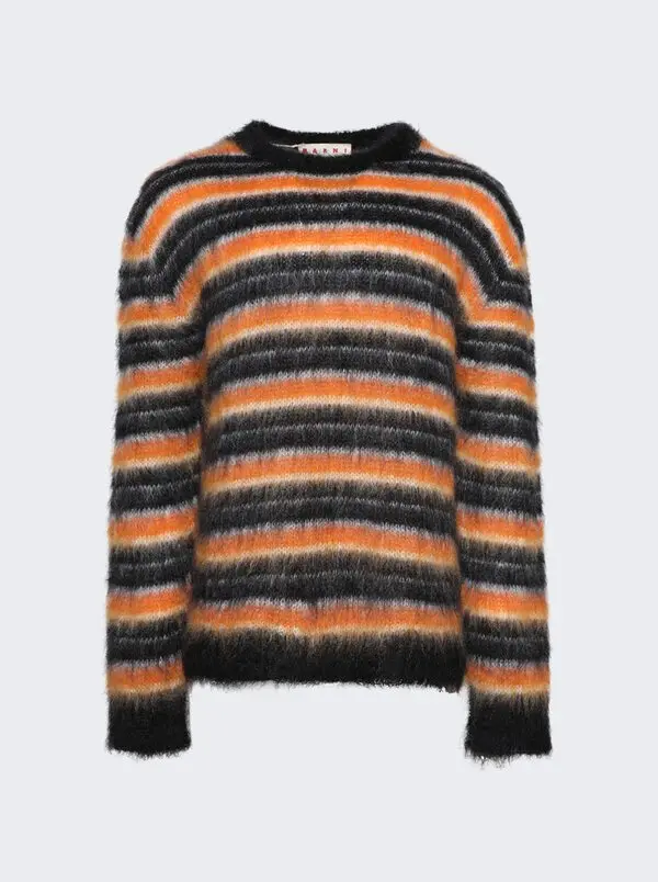 Marni Long Sleeve Mohair Sweater - Black