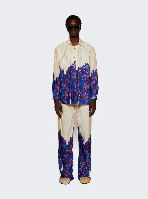 CASELLA MEYER Pleated Desert Shirt - Blue
