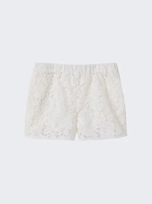 Gucci Floral Lace Mini Shorts - Off White