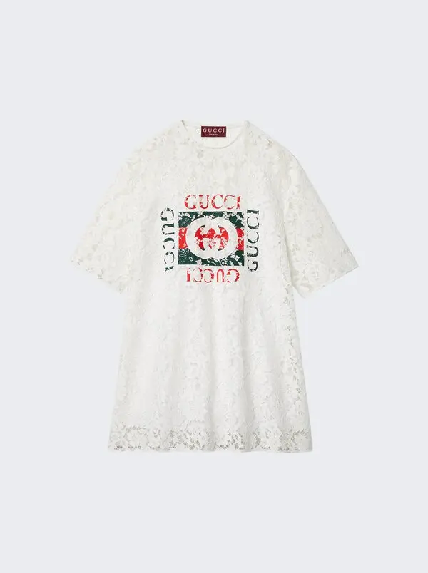 Gucci Floral Lace Top - White