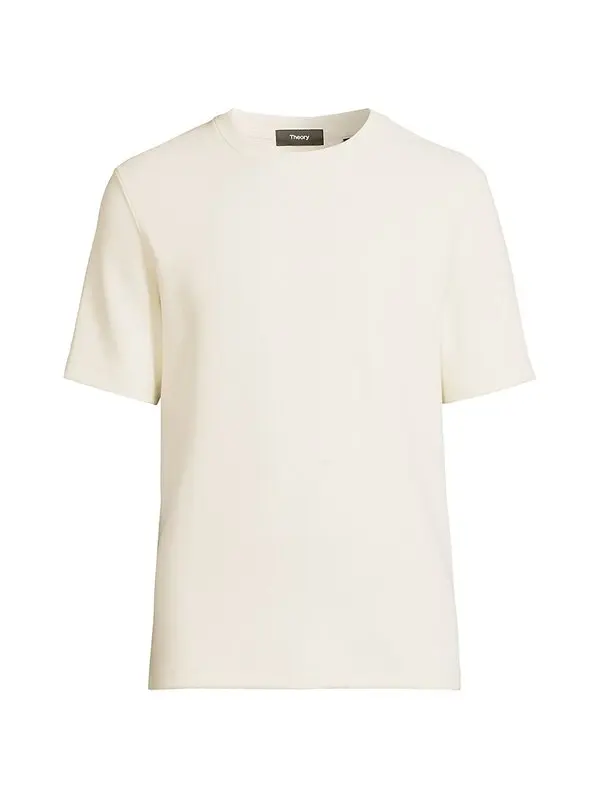 Theory Delroy Cotton-blend T-shirt - Winter White