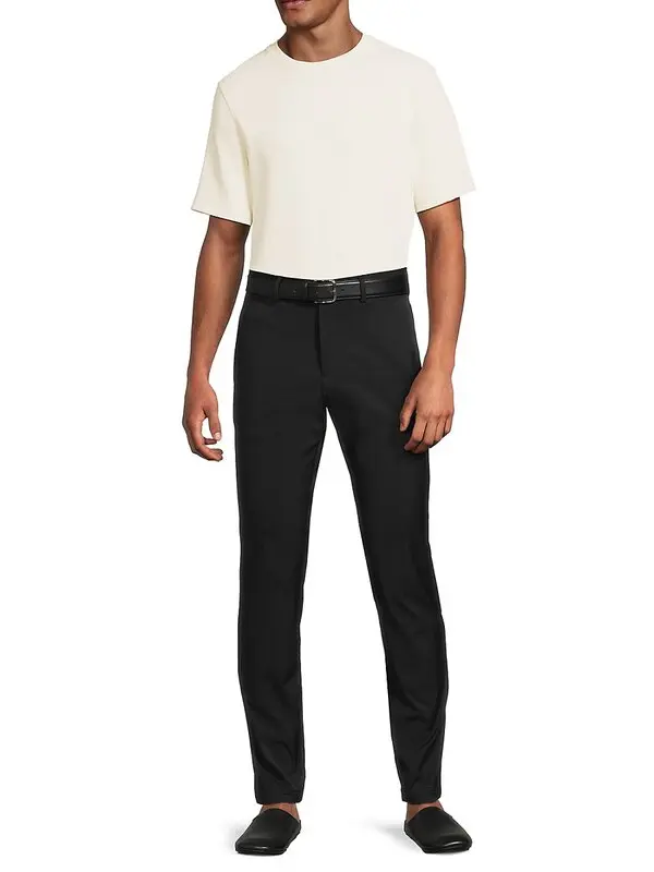 Theory Delroy Cotton-blend T-shirt - Winter White