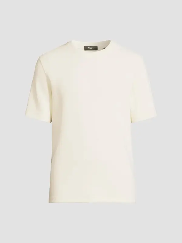 Theory Delroy Cotton-blend T-shirt - Winter White