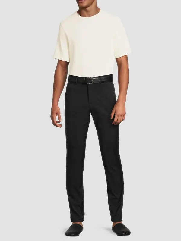 Theory Delroy Cotton-blend T-shirt - Winter White