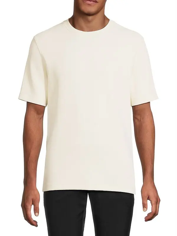 Theory Delroy Cotton-blend T-shirt - Winter White