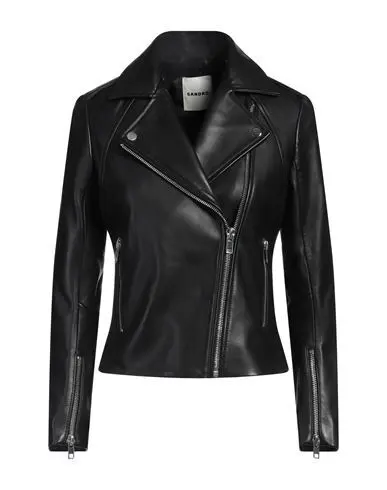 Sandro Lambskin Biker Jacket