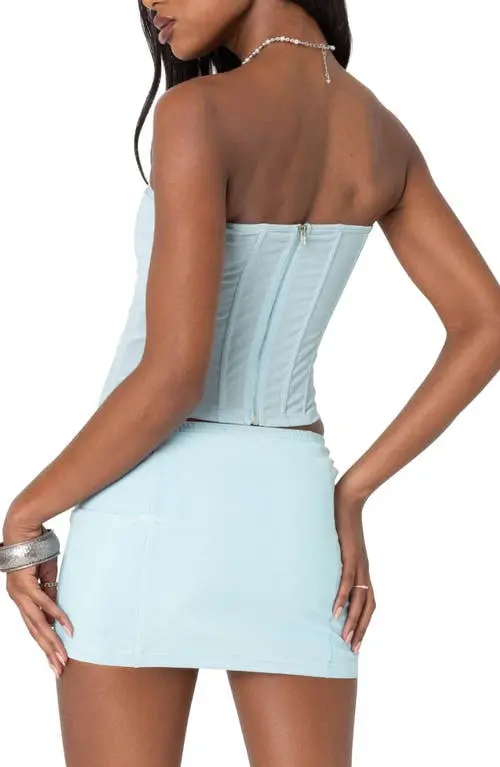 EDIKTED Vega Strapless Mesh Corset Top