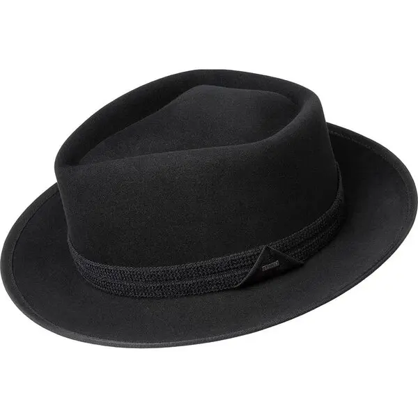 BAILEY Reeder Wool Velour Fedora - Black