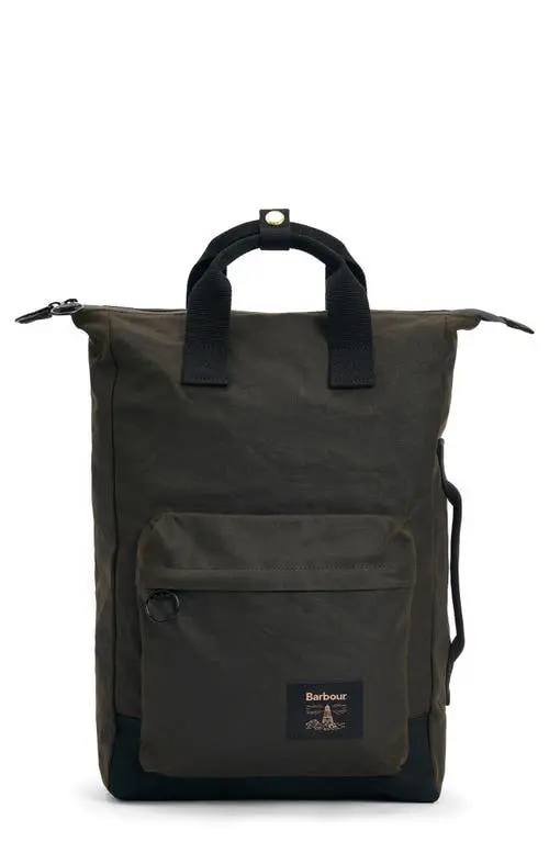 Barbour Field Water Resistant Waxed Cotton Backpack