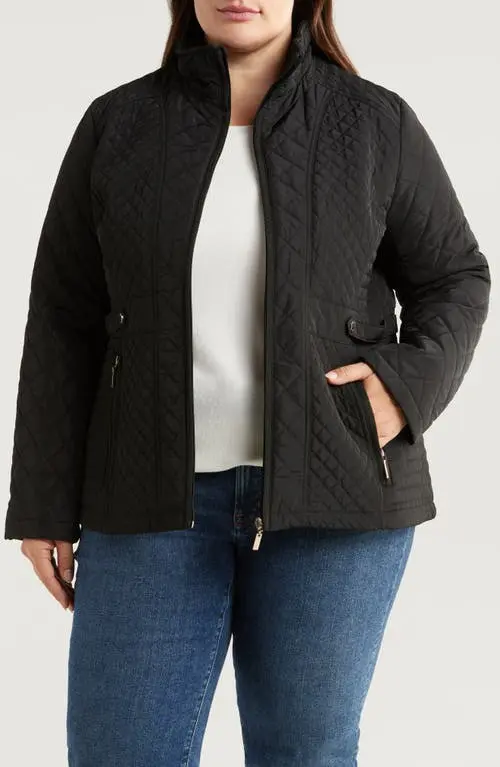 Gallery Water Resistant Quilted Jacket - Black