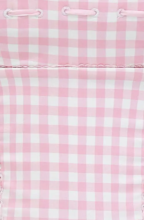 House Of Cb Lottie Gingham Corset Top - Rose Shadow