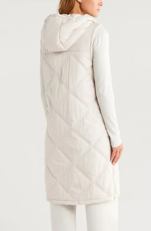 Zella Long Hooded Puffer Vest