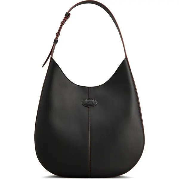 TOD'S Medium Di Bag Leather Hobo Bag - Nero