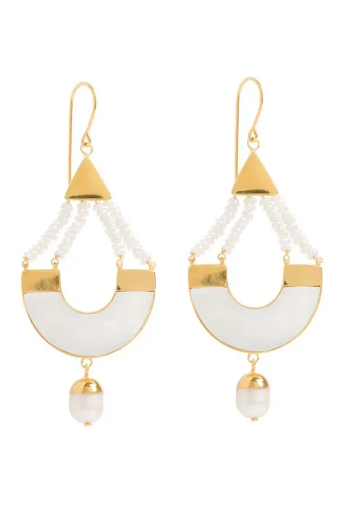 FREYA ROSE Warrioress Sunrise Dangle Earrings - Gold