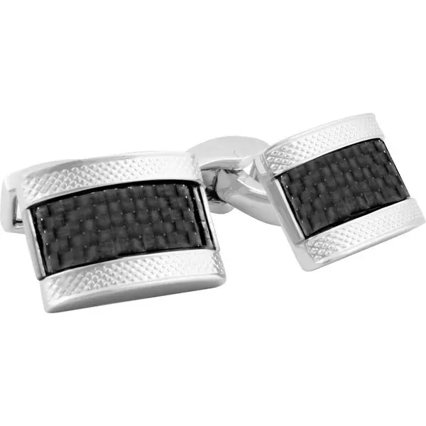 Tateossian Carbon Fiber Cuff Links - Black