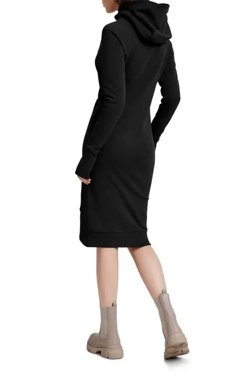 long sleeve knee length dress Merlin Long Sleeve Bodycon Knee Length Dress Chocolate main image 0