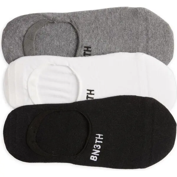 BN3TH 3-pack Classic Invisible Socks - Black/ H. Grey/ White 3 Pack