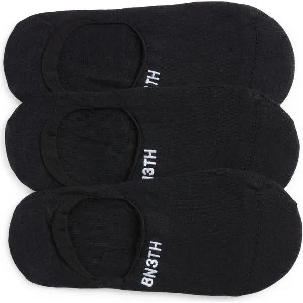 BN3TH 3-pack Classic Invisible Socks - Black