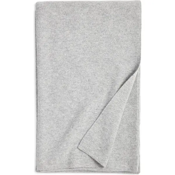 Nordstrom Cashmere Throw Blanket - Grey Dove Heather