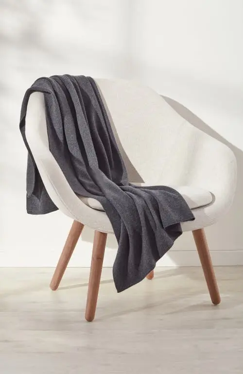 Nordstrom Cashmere Throw Blanket - Grey Dove Heather