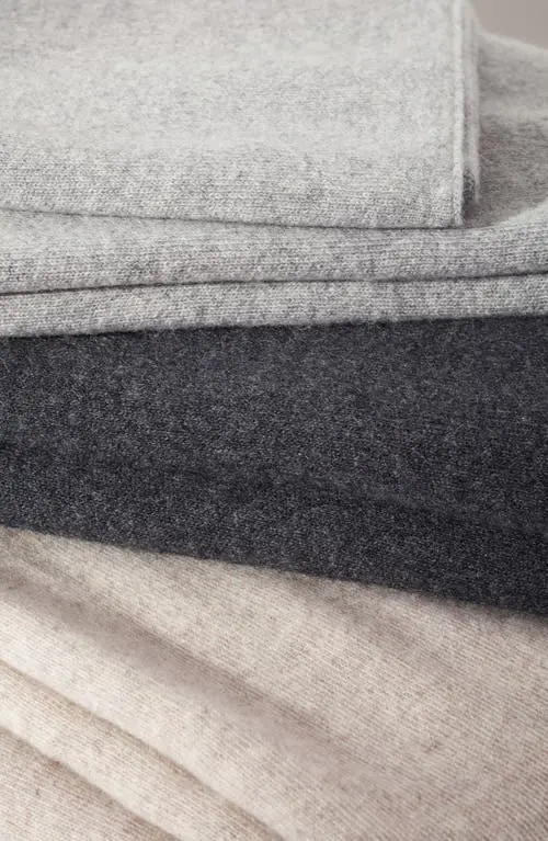 Nordstrom Cashmere Throw Blanket - Grey Dove Heather
