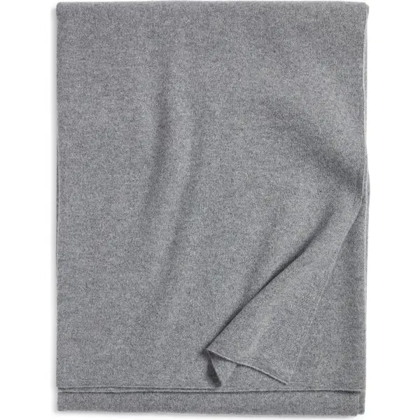 Nordstrom Cashmere Throw Blanket - Grey Onyx