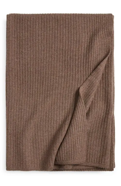 Nordstrom Rib Wool & Cashmere Throw Blanket - Tan Portabella