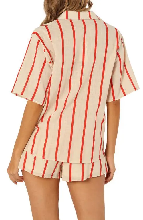 PETAL & PUP Myles Cotton Button-up Shirt & Shorts Set