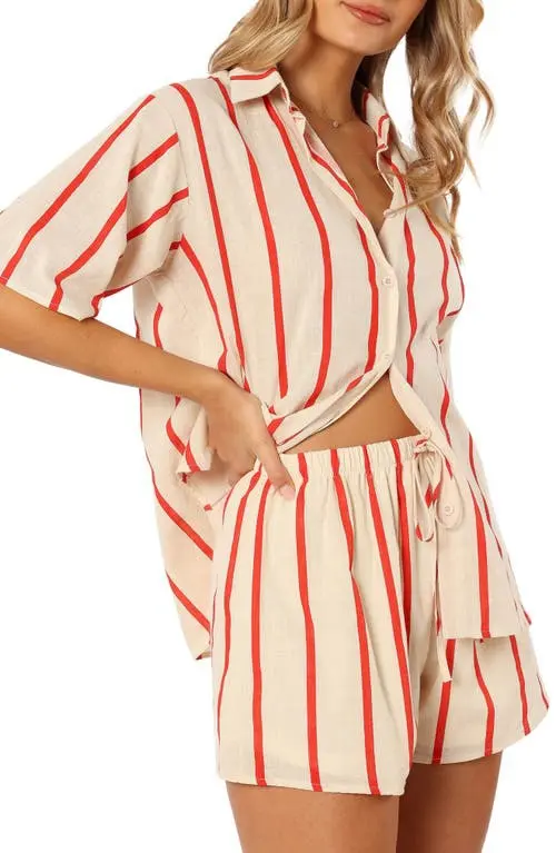 PETAL & PUP Myles Cotton Button-up Shirt & Shorts Set