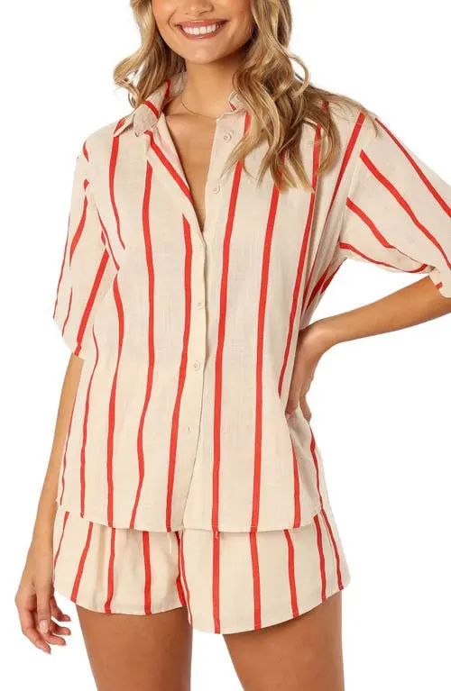 PETAL & PUP Myles Cotton Button-up Shirt & Shorts Set