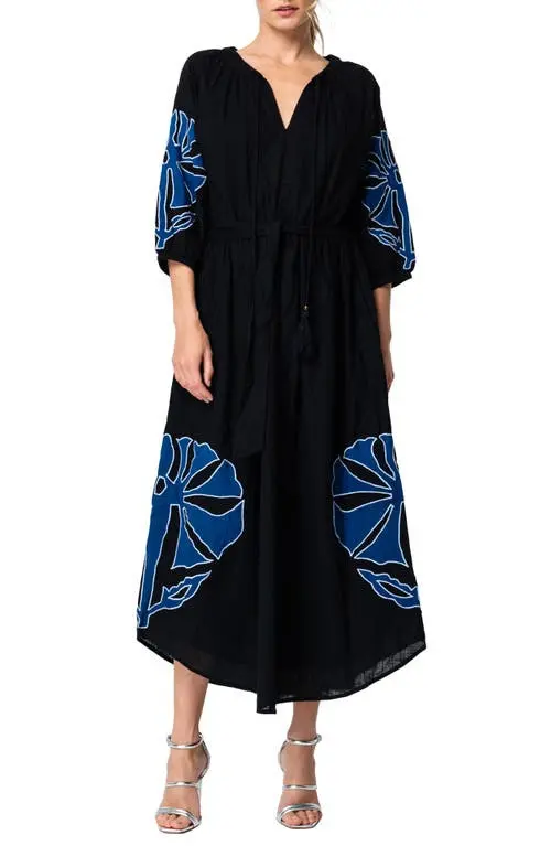 green emerald velvet dress Dianna Embroidered Drip Mini Dress – CIEBON main image 0