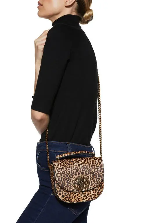 Kurt Geiger Chelsea Calf Hair Saddle Bag - Brown/oth