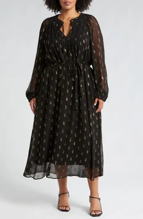 knee length dresses for ladies ELENA ONE SHOULDER LONG SLEEVE WOVEN MAXI DRESS
