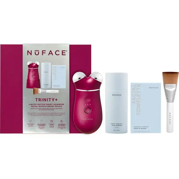 NUFACE® Trinity+ Smart Advanced Facial Microcurrent Device Kit $502 Value - Velvet Rose