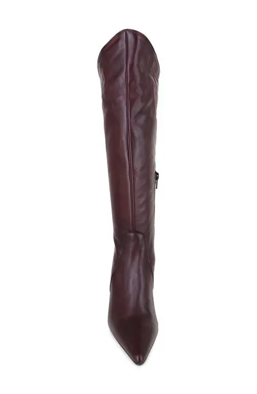 ZIGI Karlin Leather Wedge Boots - Wine Leather