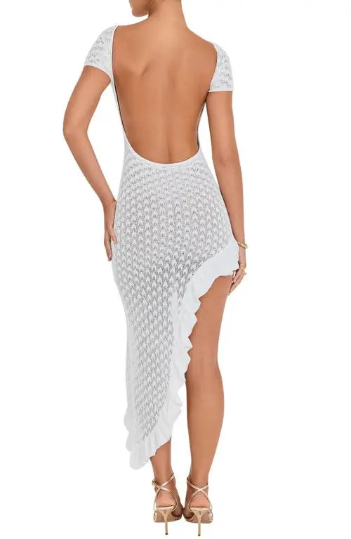 MISTRESS ROCKS Pointelle Open Back Cocktail Dress