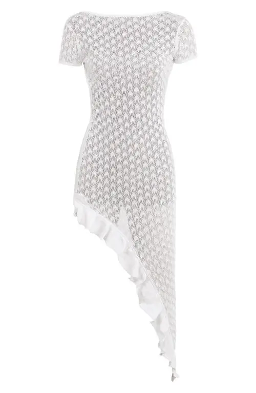 MISTRESS ROCKS Pointelle Open Back Cocktail Dress