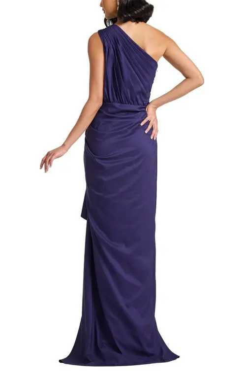 Tadashi Shoji One-shoulder Ruffle Gown - Horizon