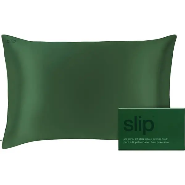 Slip Pure Silk Queen Pillowcase - Moss Green