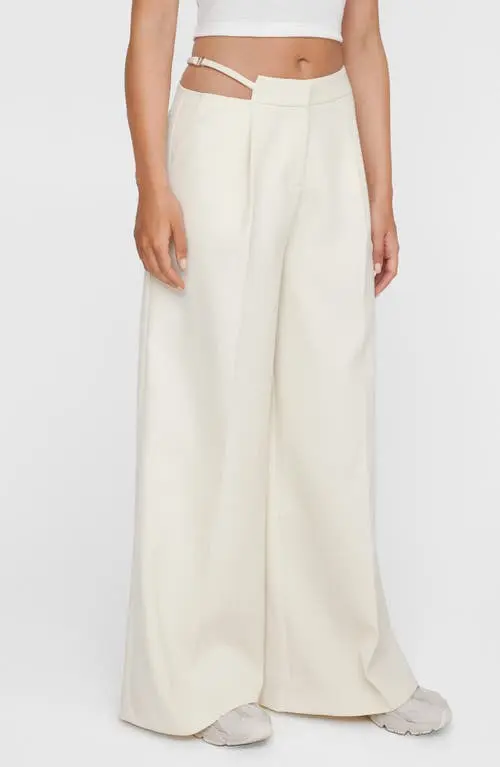 Nasty Gal Cutout Waist Wide Leg Trousers
