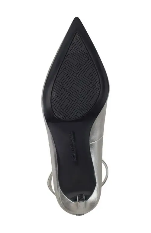 Karl Lagerfeld Paris Sury Ankle Strap Pumps - Pewter