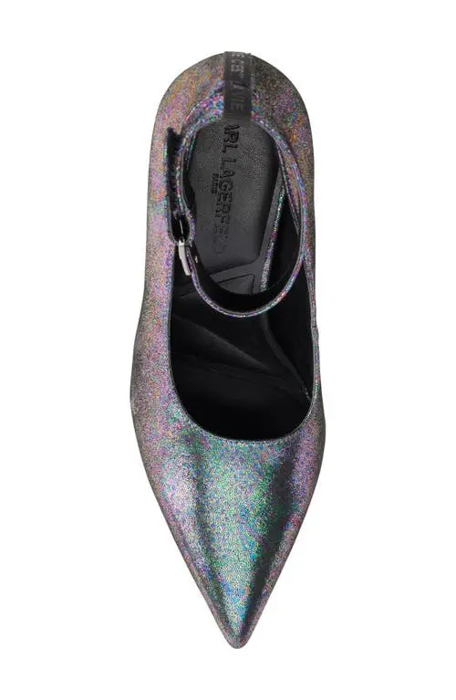 Karl Lagerfeld Paris Sury Ankle Strap Pump - Purple Multi