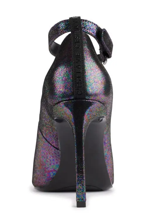 Karl Lagerfeld Paris Sury Ankle Strap Pump - Purple Multi